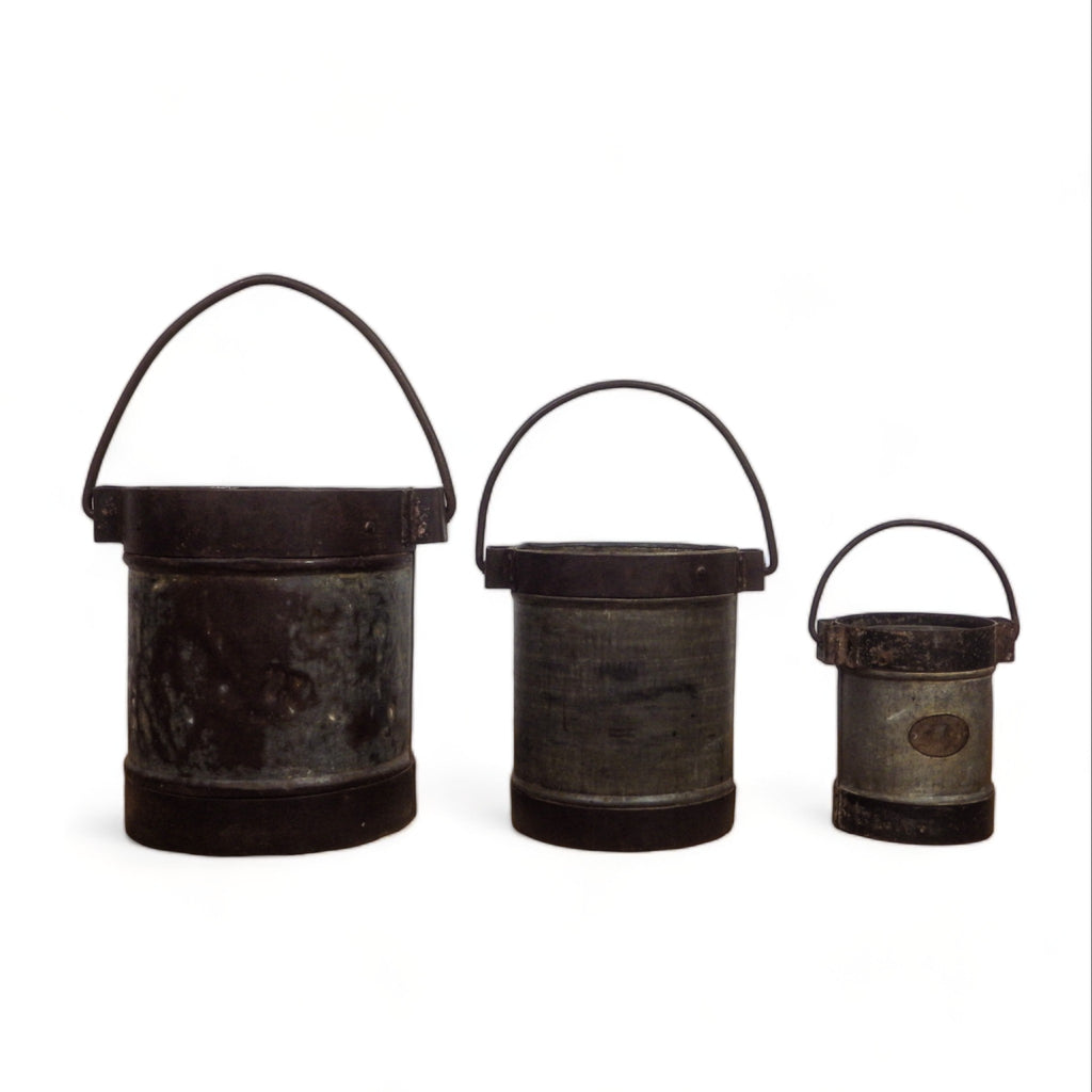 MILL-1149 Set of 3 Bucket Planters C34 – MILLWARDS B2B