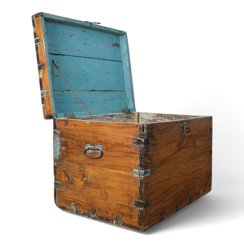 MILL-3296/2 Antique Teak Campaign Chest C47 – MILLWARDS B2B
